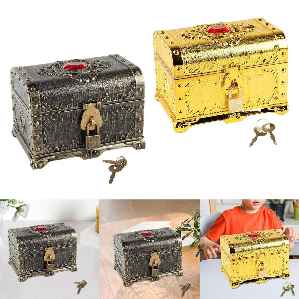 Locked Pirate Chest Old Pirate Chests With Lock And Keys Drawn Vector