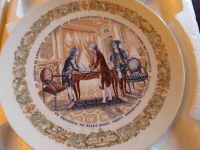 Le Marquis de Lafayette in 1776 porcelain de Limoges France plate. EUC ...