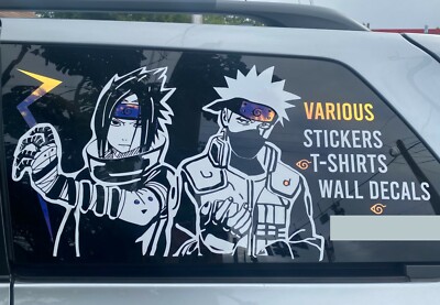 NARUTO Anime Car Window, Sasuke, Kakashi bumper sticker Wall Decal ...