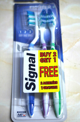 SIGNAL FIGHTER + TOOTHBRUSH MEDIUM 3 PACK - MULTI ANGLE BRISTLES | eBay UK