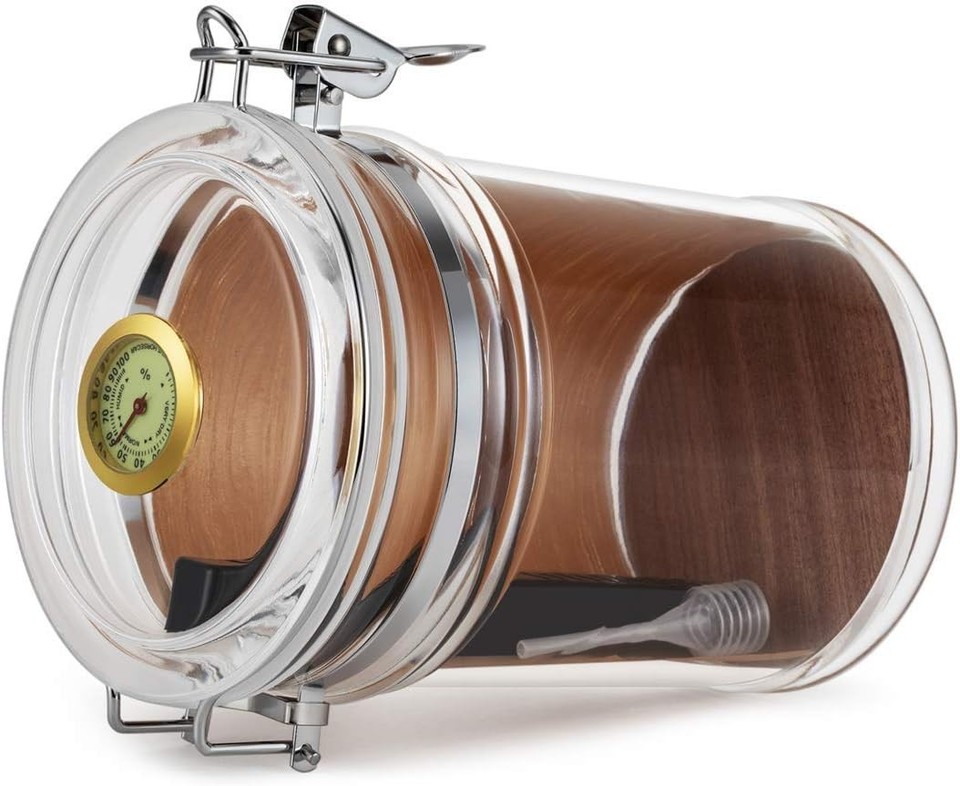Clear Acrylic Cigar Humidor with Integrated Hygrometer - Perfect Gift ...