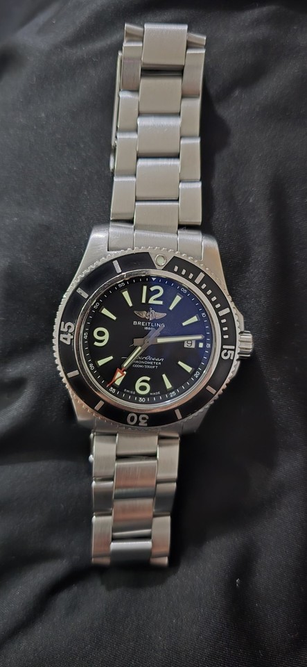 Breitling Superocean II Automatic 44 Stainless Steel Blue Dial Black ...