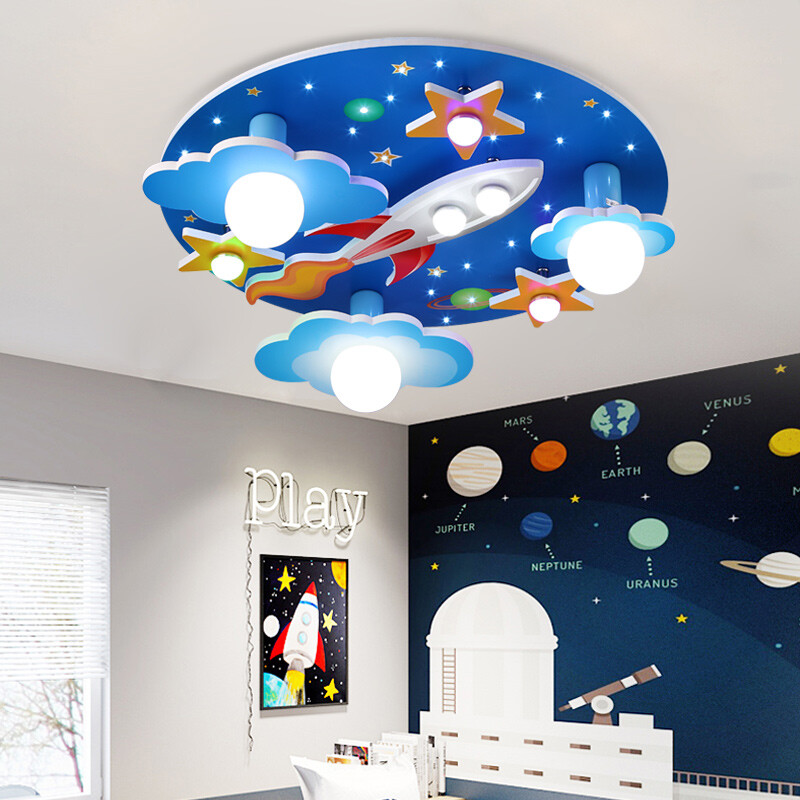 LED Modern Children's Ceiling Lamp Remote Cartoon Kids Bedroom Lighting ...
