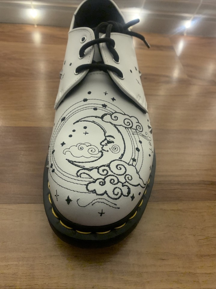Dr. Martens 1461 Cosmic Embroidered Leather Oxford Shoes White Men ...
