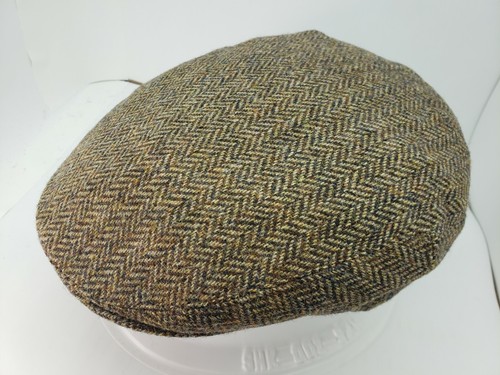 JONATHAN RICHARD BROWN HARRINGBONE IRISH TWEED FLAT CAP ( GOLF NEWSBOY ...