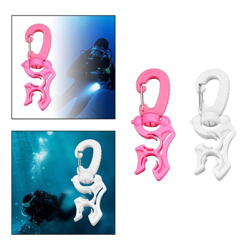 Scuba Retainer BCD Double Hose Holder Clip BCD 2 Slot Diving Regulator ...