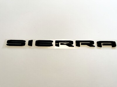 2019-2023 GMC SIERRA LETTERS EMBLEMS Gloss BLACK 1500 2500HD 3500HD | eBay