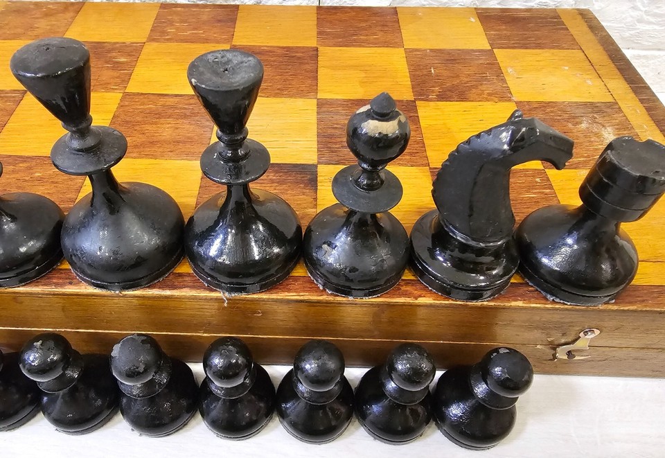 Soviet Vintage Chess Set "Valdai Nobles" 1962 Old Wooden USSR Antique ...
