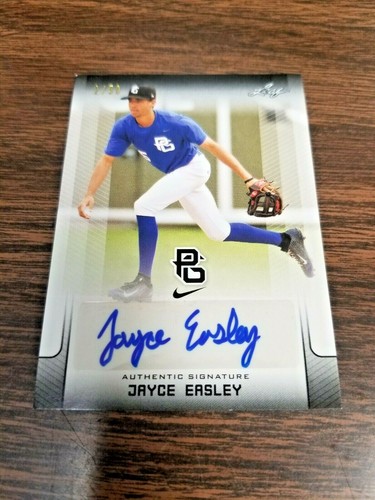 JAYCE EASLEY 2017 Leaf Perfect Game CARD #BA-JE1 RANGERS (HIGH SCHOOL ...