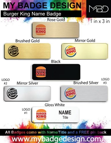 Burger King Employee Name Badge | eBay