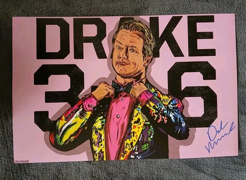 Drake Maverick Autographed Pro Wrestling 11x17 Art Print Highspots ...
