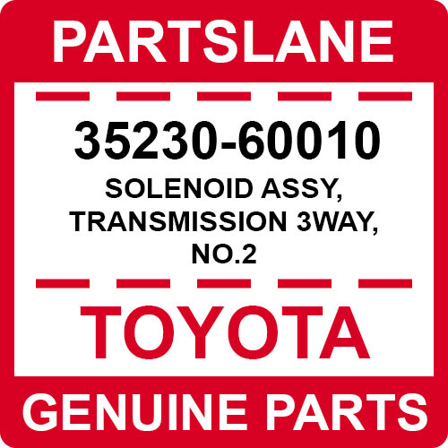 35230-60010 Toyota OEM Genuine SOLENOID ASSY, TRANSMISSION 3WAY, NO.2 ...