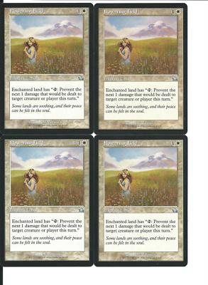 MTG: FLOWERING FIELD Prophecy UNCOMMON; played, Excellent condition x4 ...