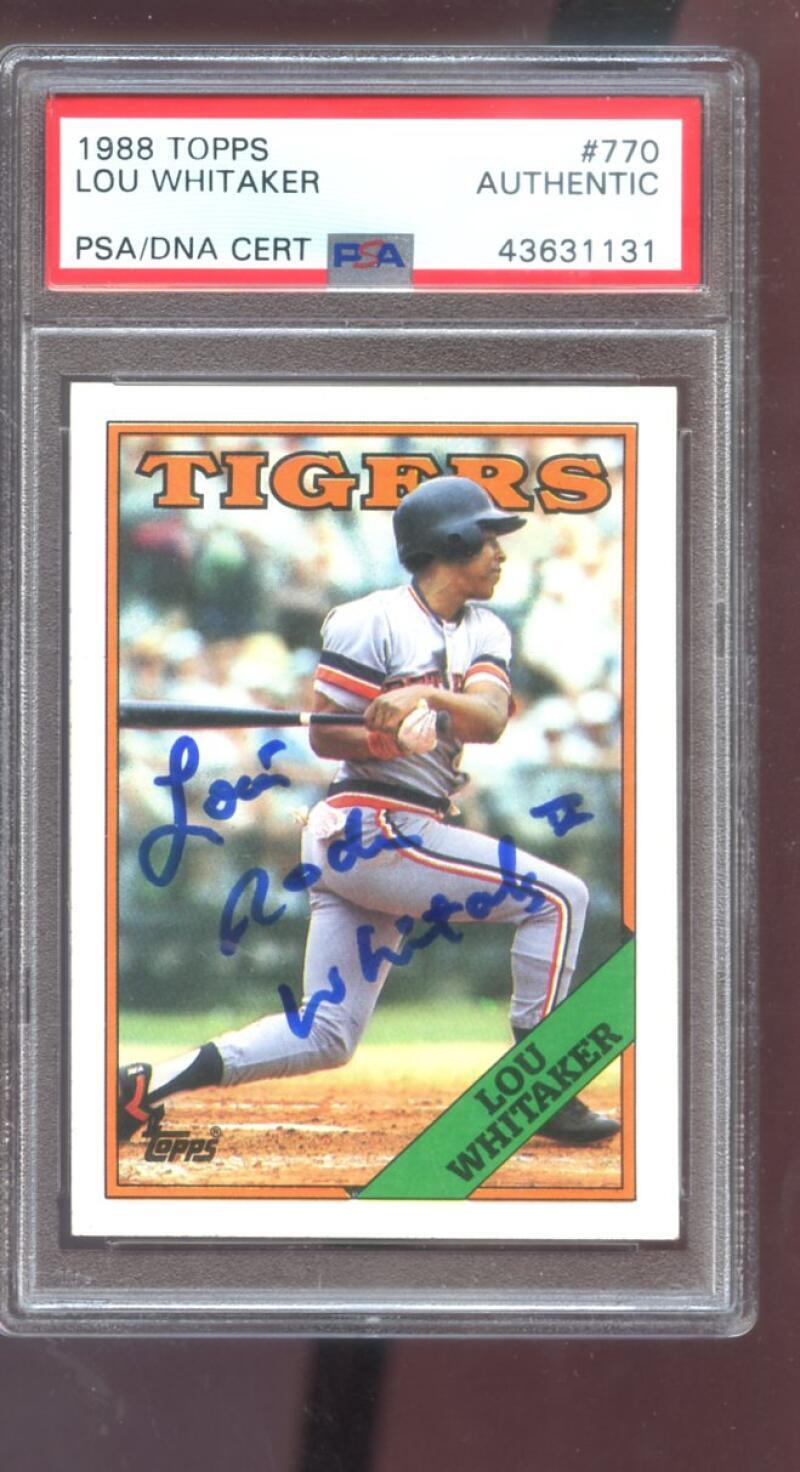 Lou Whitaker Autographed Memorabilia | Signed Photo, Jersey ...