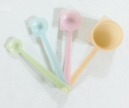 Vintage Tupperware Pastel Measuring Spoons Set of 3 Plus Coffee Scoop ...