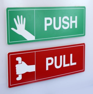 PUSH PULL SIGN DOOR BUILDING OFFICE LASER ENGRAVED | eBay
