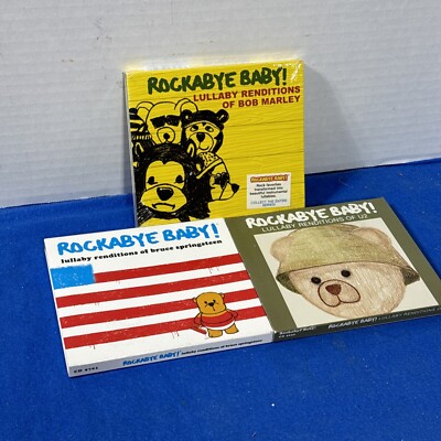 Lot 3 rockabye baby 3 bob marley (sealed) U2 Bruce Springsteen Lullaby ...