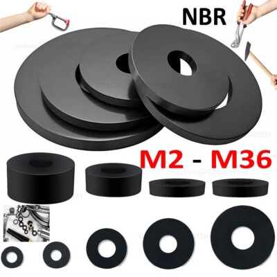 Black NBR Rubber Washers M2 M2.5 M3 M3.5 M4 M5 M6 M7 M8 M10 M12 M13 M14 ...