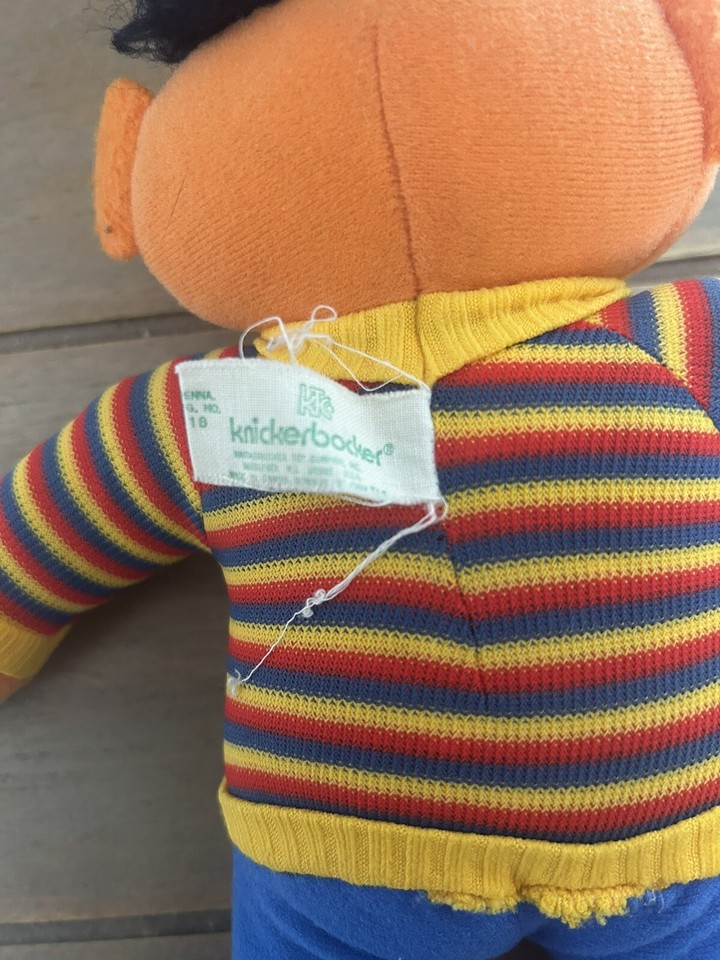 Vintage Knickerbocker Sesame Street Ernie & Bert Plush Stuffed Animal ...