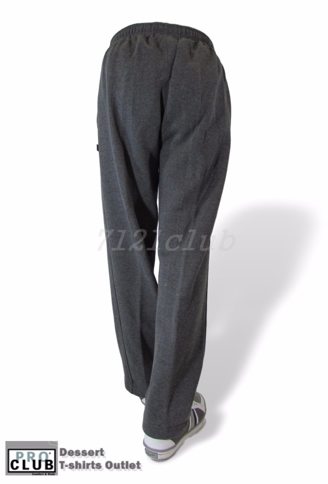 PRO CLUB Men's Sweatpants Fleece Jogger Pants Standard Fit Open Bottom ...