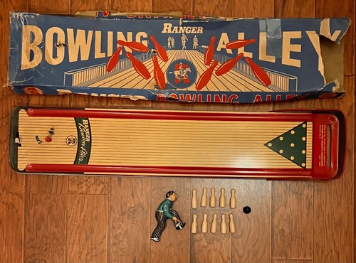 VTG Tin Litho Ranger Bowling Alley Game w/ Original Box (VIDEO) | eBay