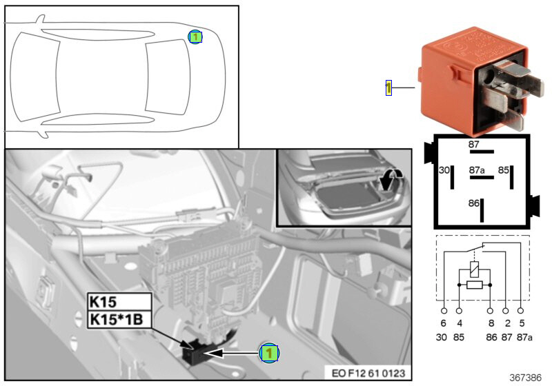 BMW Salmon 12 Volt Auto Relay 12631742690 Tyco V23134-E52-X344 New ...