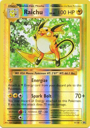 Rare Raichu Card