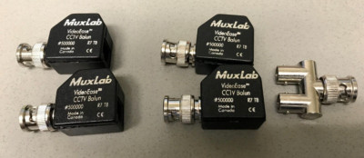 LOT 4X Muxlab BNC Coax to RJ45 Pins R7 T8 CCTV Modular Balun Adapter ...