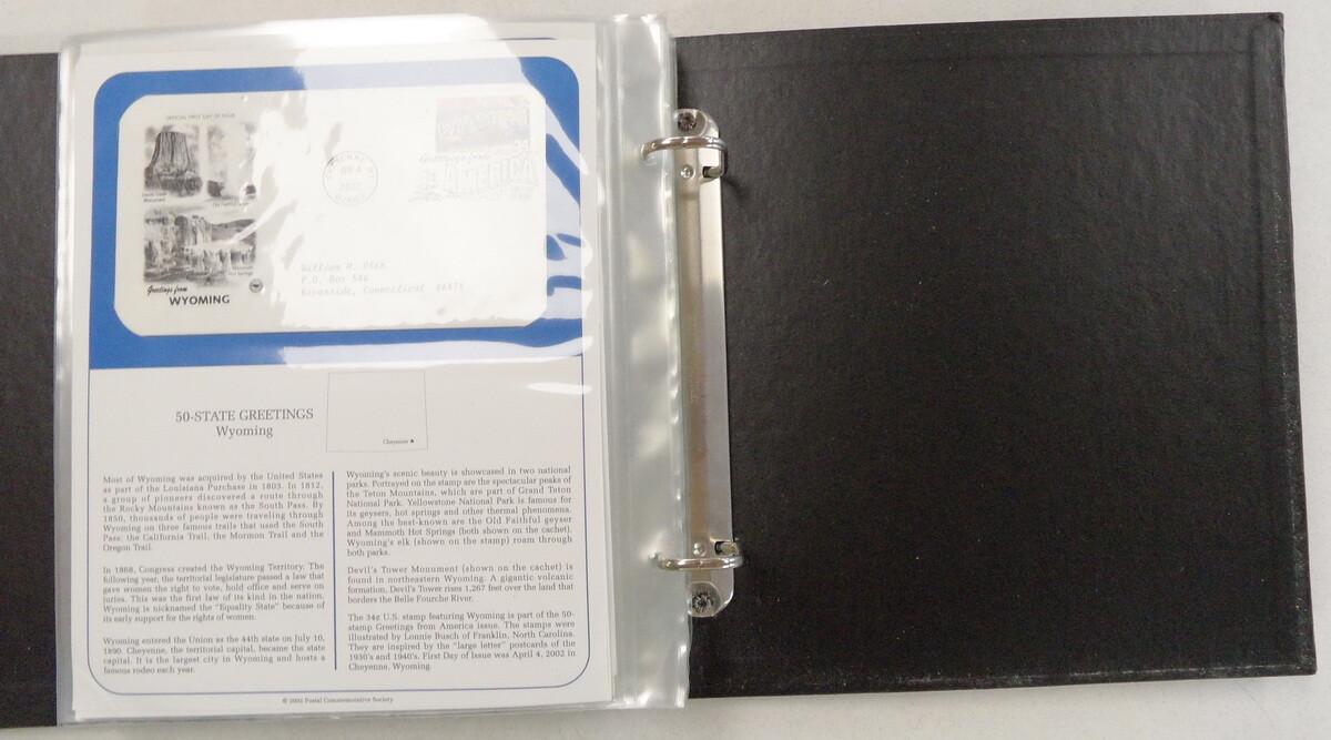 50-State Greetings First Day Covers Postal Commemorative Society Binder ...