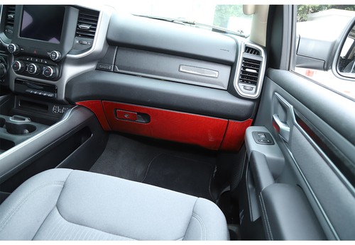 4×Red Carbon Fiber Co-pilot Storage Box Panel Cover For Dodge Ram 1500 ...