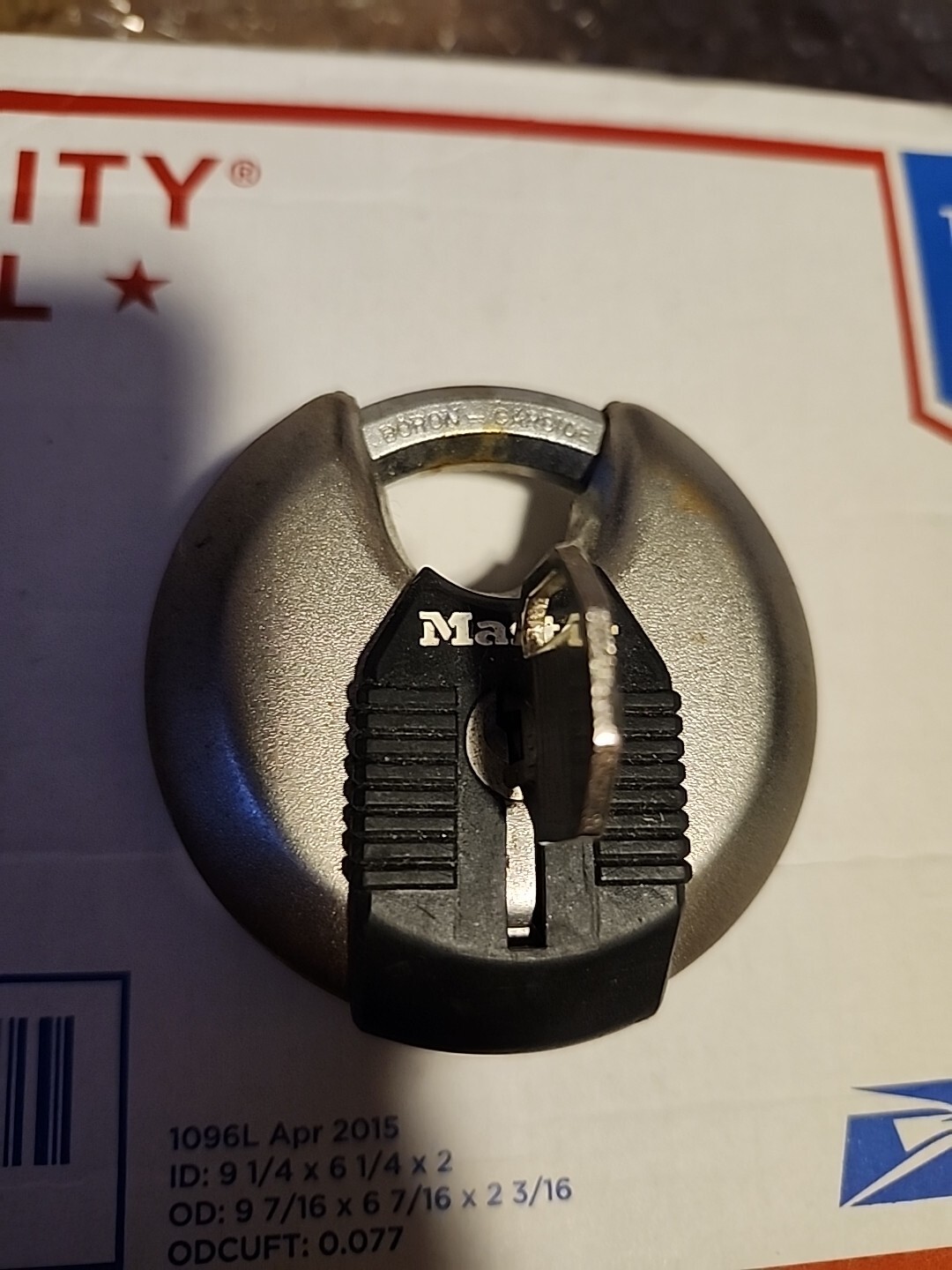 Master Lock Boron Carbide Shackle Discus Heavy Duty Padlock w/1 Key ...