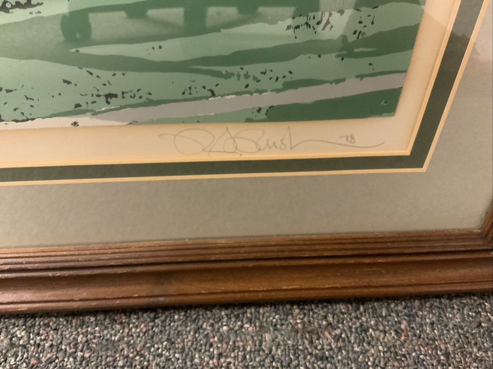 Paul "Bear" Bryant, Woody Hayes, Rick Rush 1978 Sugar Bowl Serigraph ...