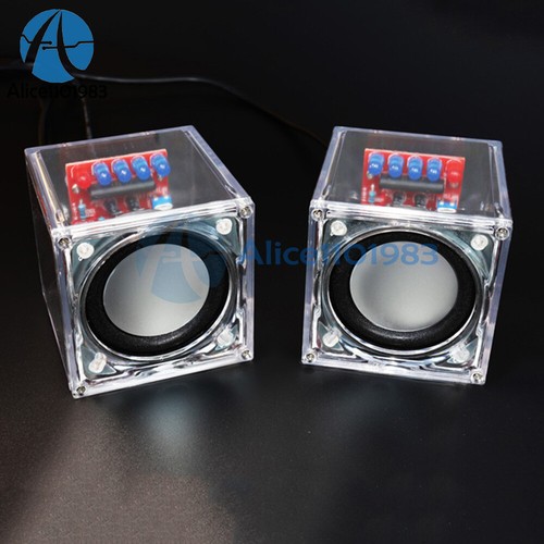 USB DC 5V 1A Small Speaker Production Kit Electronic DIY Transparent ...