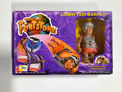 Flintstones Crash Test Barney Toy Figure In Box Light Wear 1993 Mattel ...