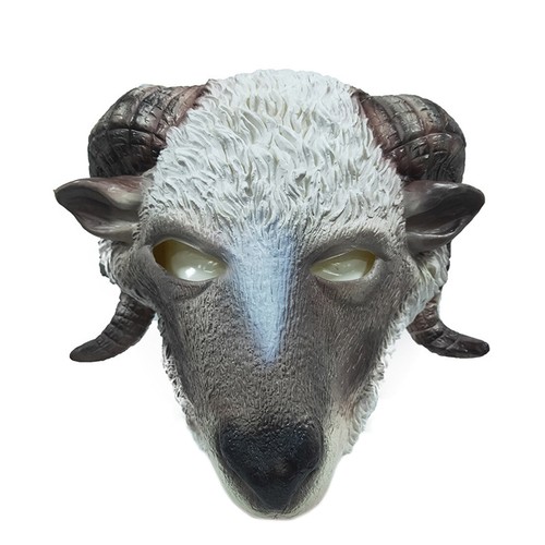 Creepy Party Sheep Mask Costume Novelty Halloween Party Latex Animal ...