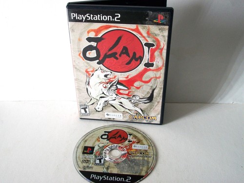 Okami PlayStation 2 PS2 Black Label Game Disc Case Zelda-Like Amaterasu ...