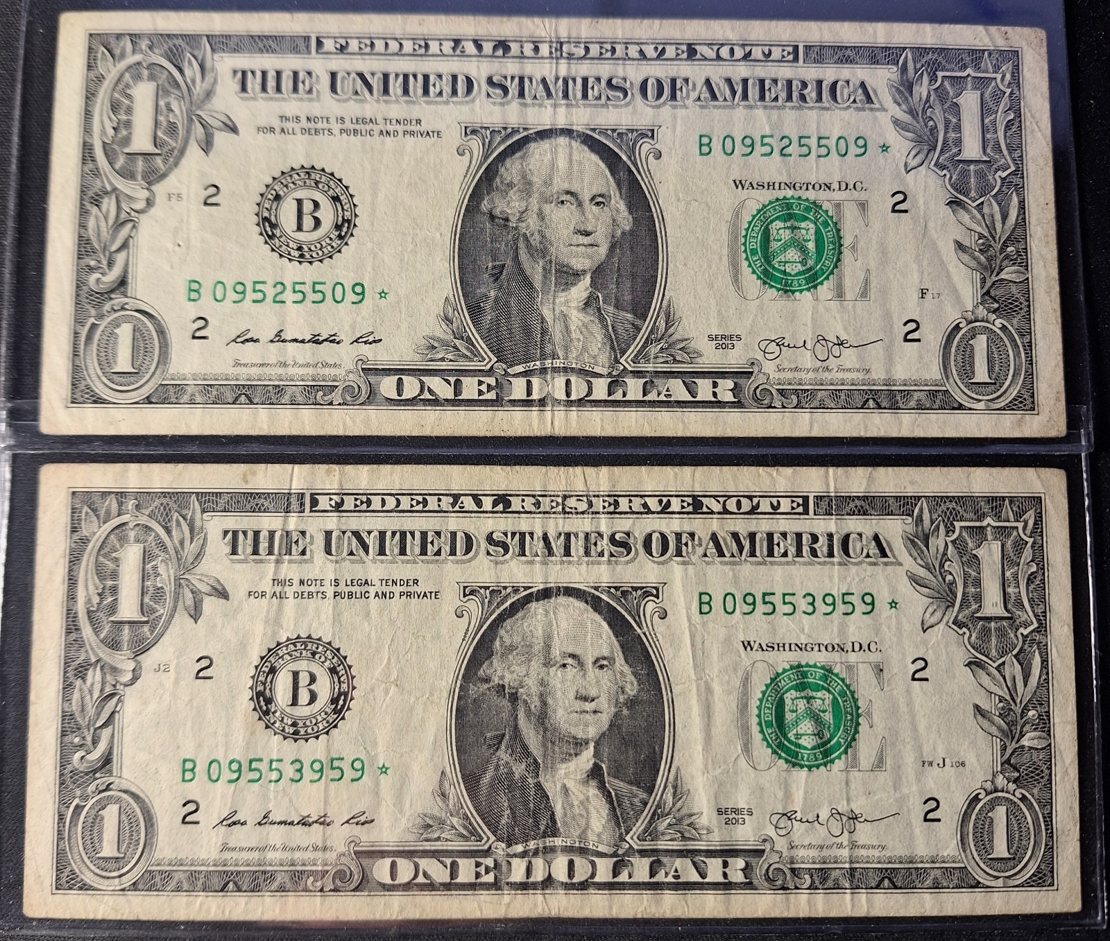 2- 2013B Duplicate Star Notes. 09525509, 09553959 | eBay
