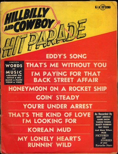 HILLBILLY & COWBOY HIT PARADE Summer 1953 Hank Williams Hank Snow Eddy ...