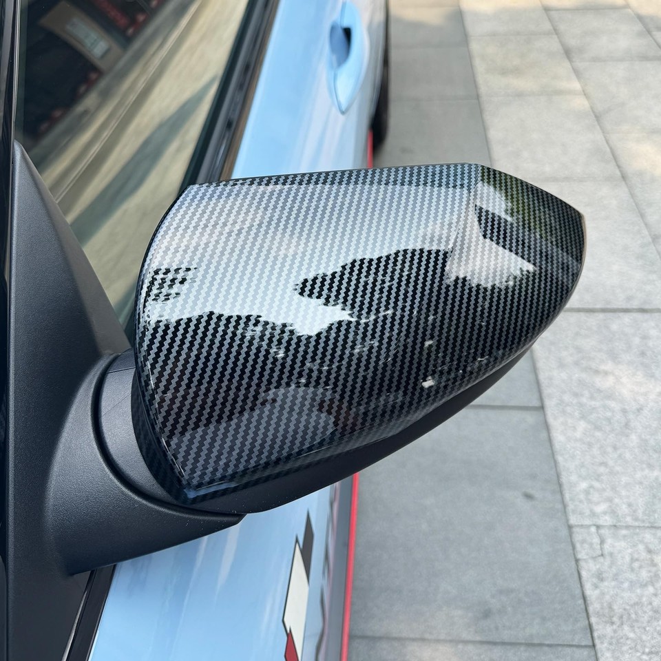 Carbon Fiber Pattern ABS Car Side Rear View Mirror Cover Exterior ...