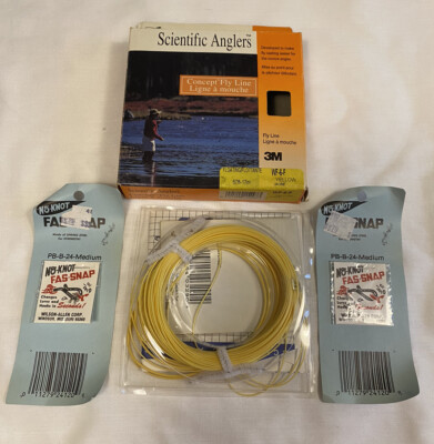 Scientific Anglers Concept Fly Line NIB WF 6-F YELLOW JAUNE W No Knot ...