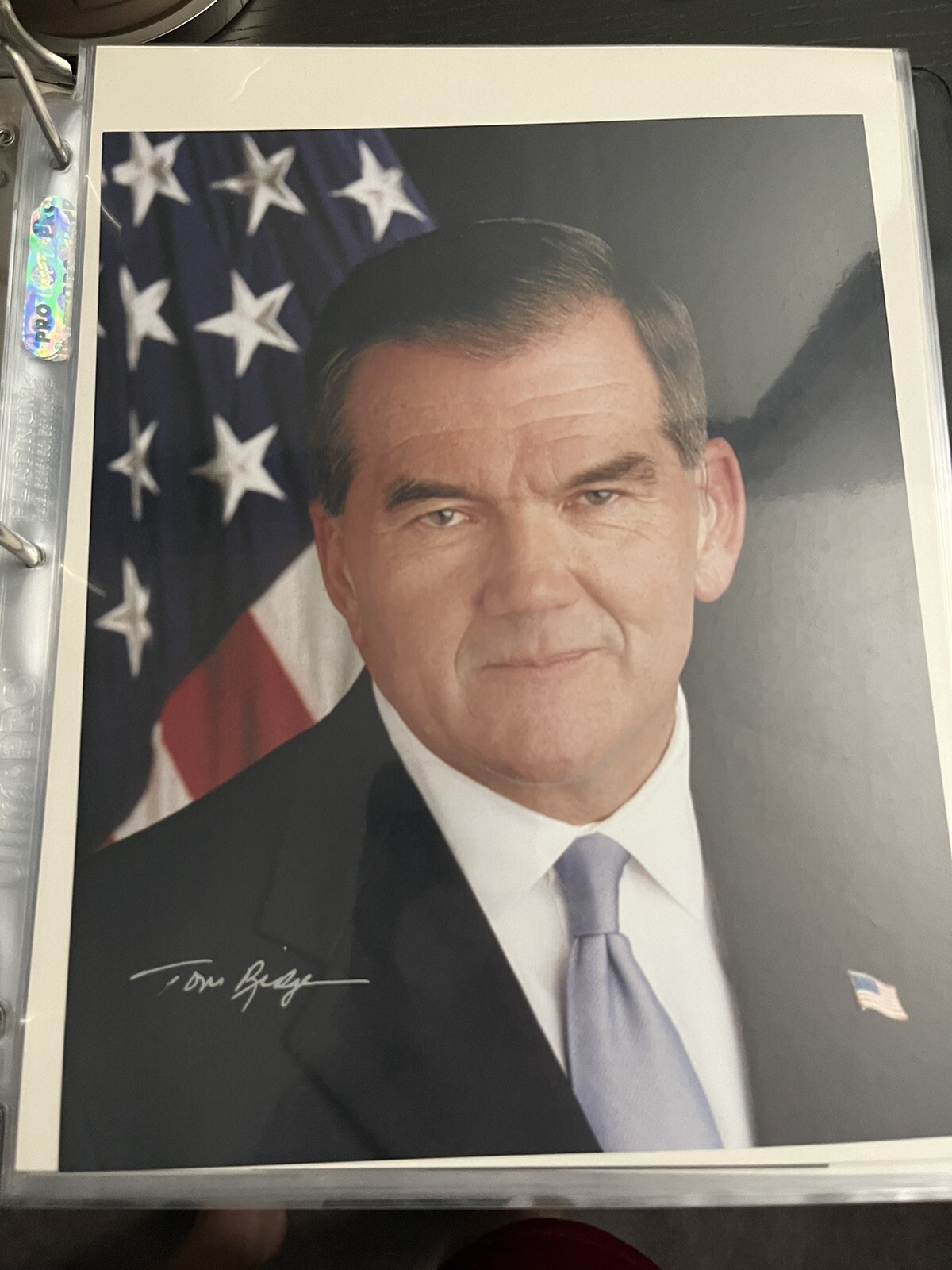 9/11 DEPARTMENT HOMELAND SECURITY(DHS) Secretary TOM RIDGE Signed auto ...