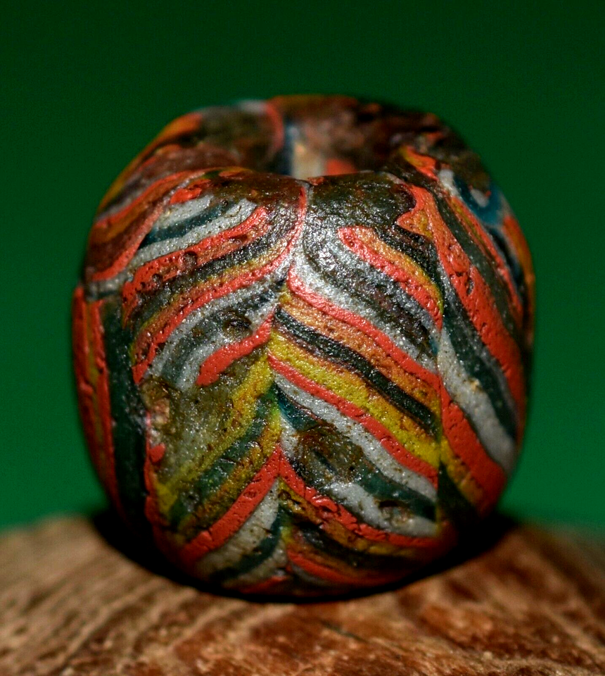 Ancient Medieval Islamic Fustat Fused Rod Morphia / Morfia Glass Bead ...