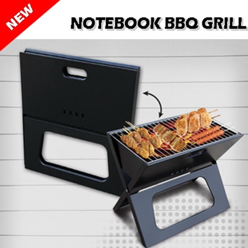 Portable Notebook Grill Foldable Folding Charcoal BBQ Camping Picnic ...