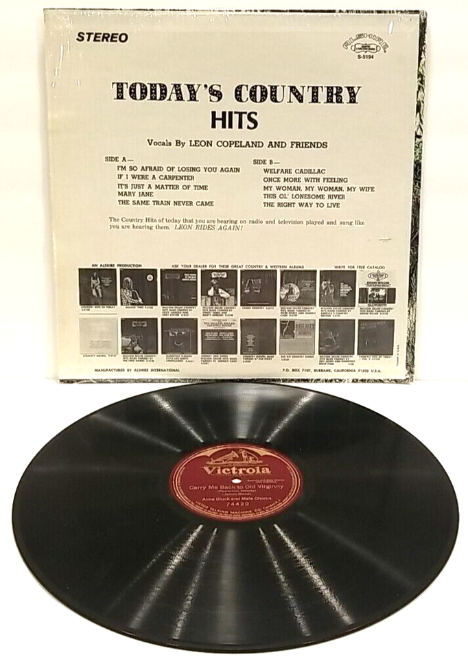 Today's Country Hits - Vocals by Leon Copeland and Friends Alshire ...