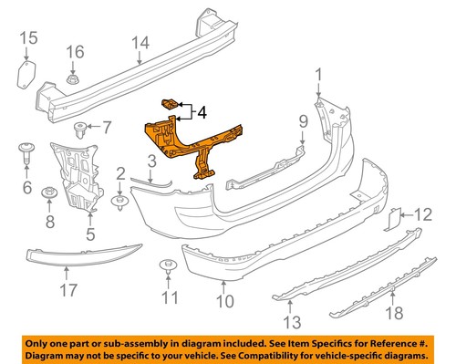 BMW X1 2016 Rear Bumper Center Support Right OEM 51127381120 for sale ...
