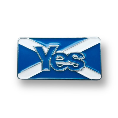 Scotland Yes Flag Enamel Pin Badge - Scottish Referendum Independence ...