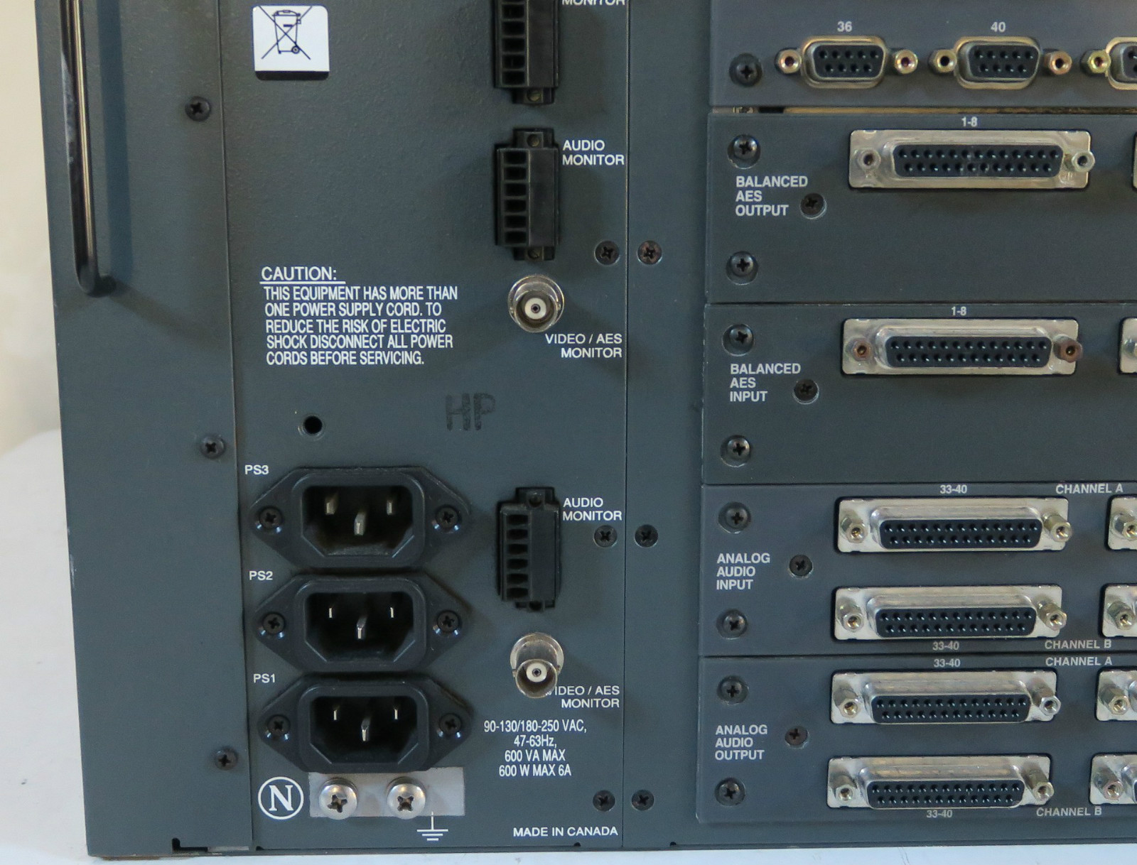 Leitch harris integrator 128x128 frame with 64x64 data router and 32x32 ...