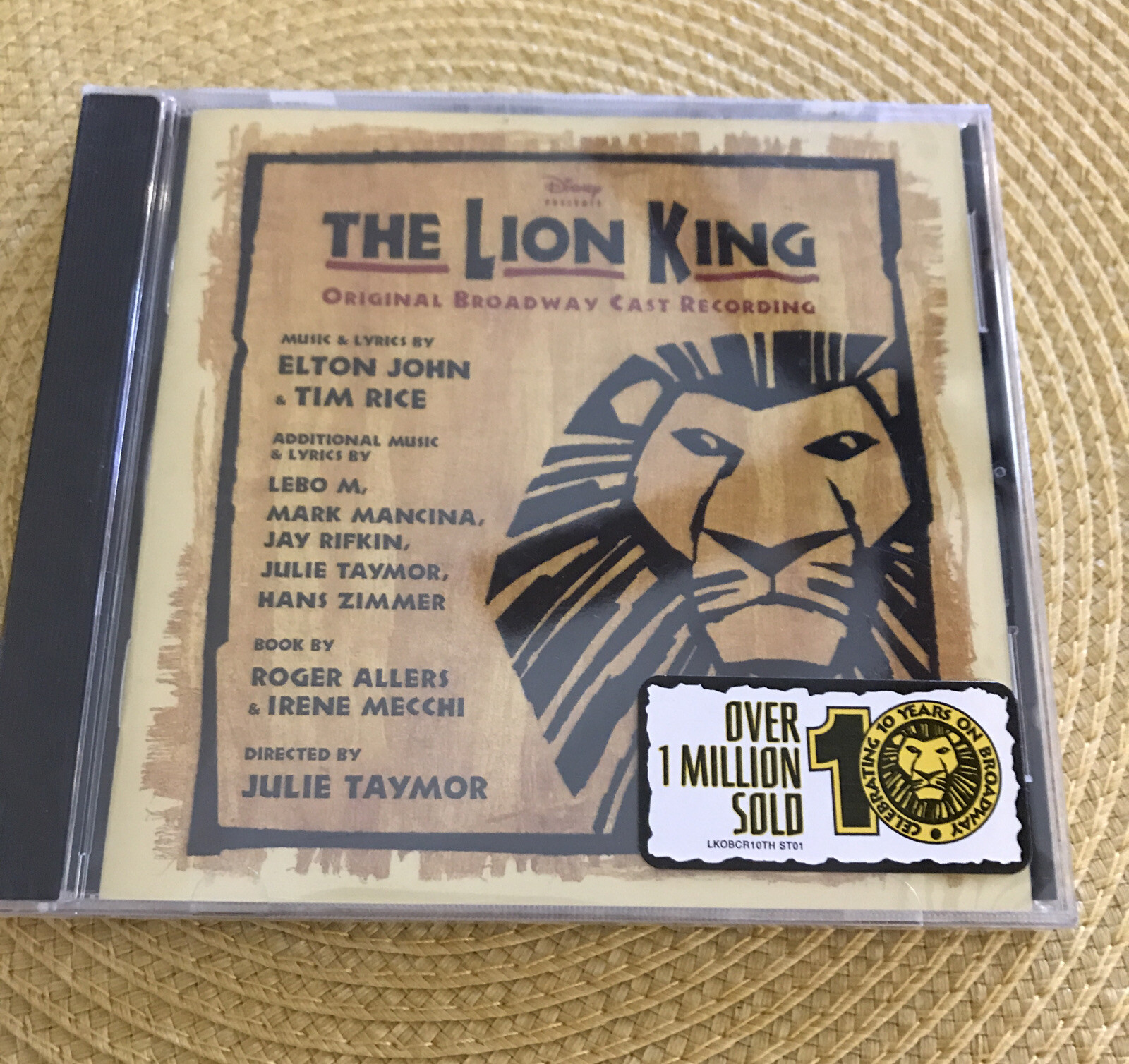 THE LION KING Original Broadway Cast Recording Musical CD Walt Disney ...