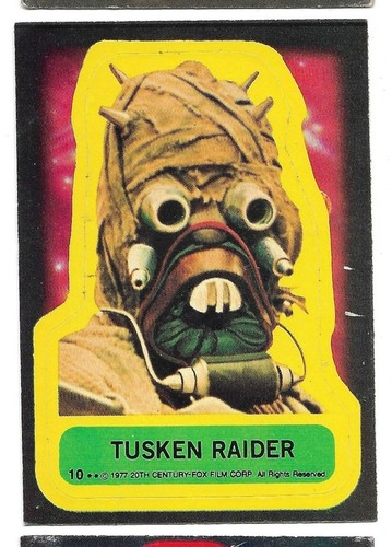 Star Wars# 10 Sticker Tusken Raider Good condition Please check Scan No ...