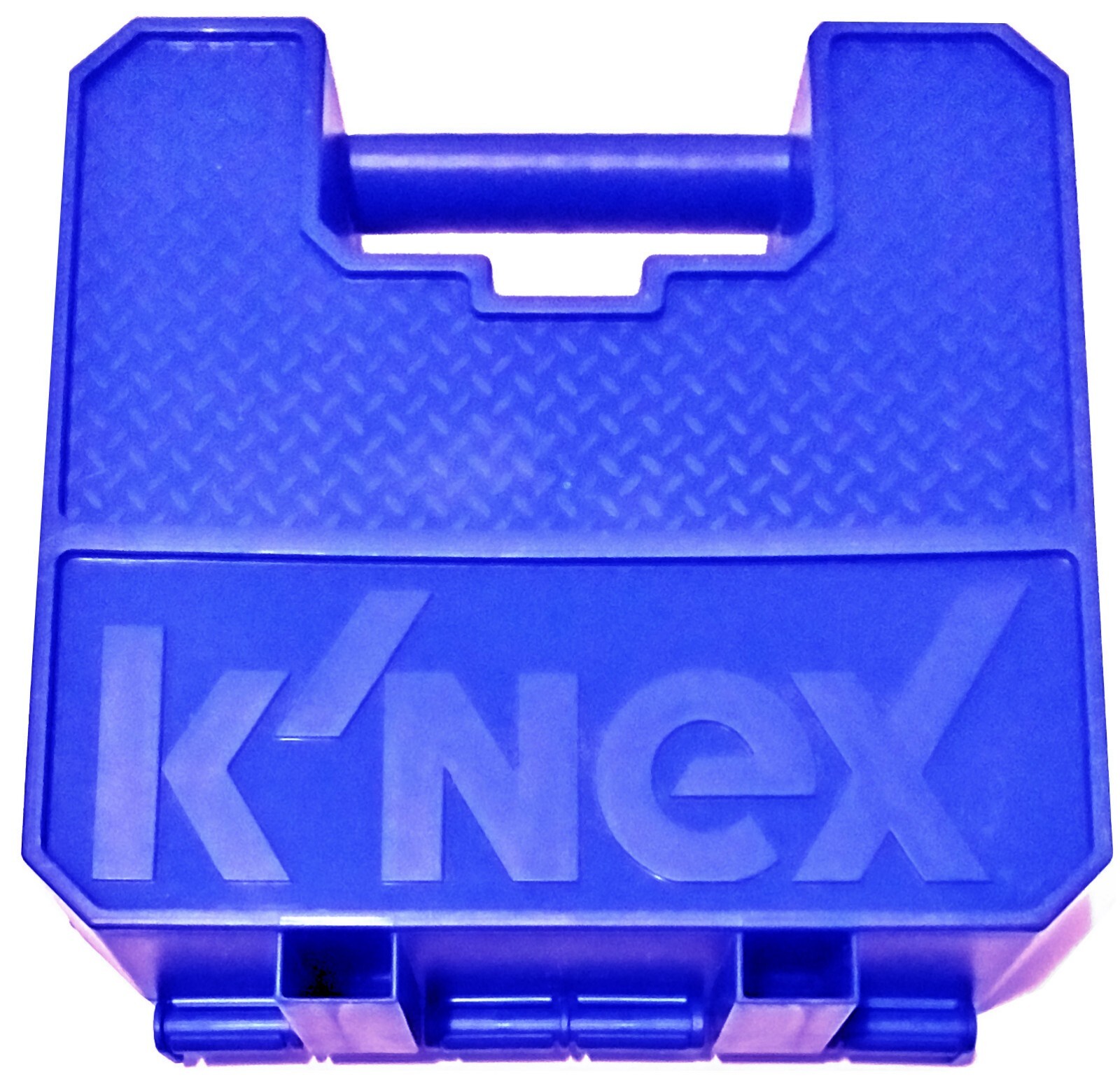 RARE KNEX 9"X9" BLUE PLASTIC BOX STORAGE CARRYING CASE ONLY - LIGHT ...